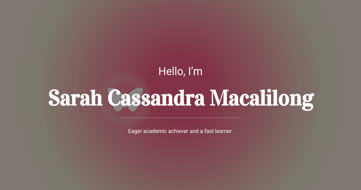 Sarah Cassandra Macalilong