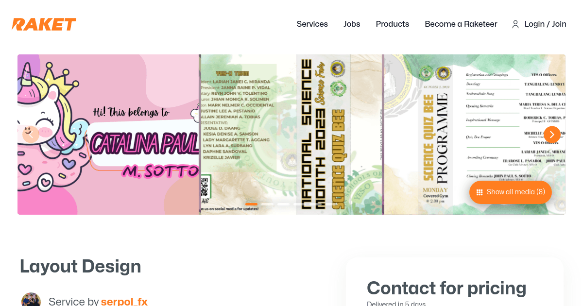 Layout Design by serpol_fx - Raket.PH