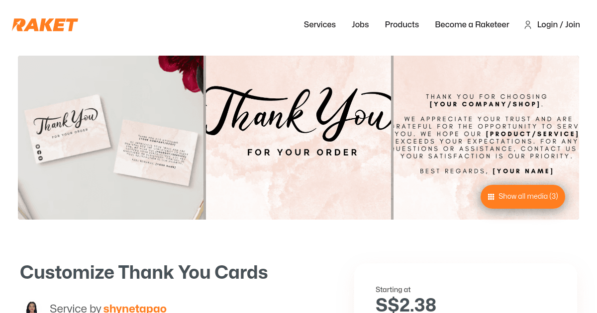 Customize Thank You Cards by shynetapao - Raket.PH