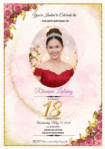 invitation layout for debut by zhiaalyannah - Raket.PH