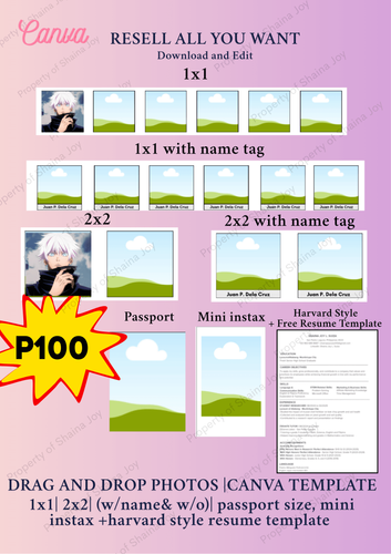 2x2, 1x1, Passport ID and Formal Attire Template by everythingonline ...