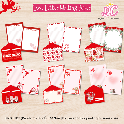 Heart Writing Paper Template Printable AIM DIY: Love Letter Books For