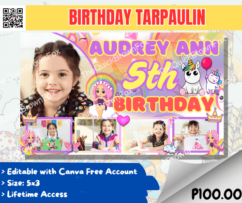 Birthday Tarpaulin Layout by czaddielcybercreations - Raket.PH
