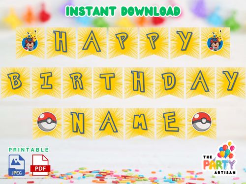 Printable Pokemon Birthday Banner 1000+ Images About STUFFFFF On