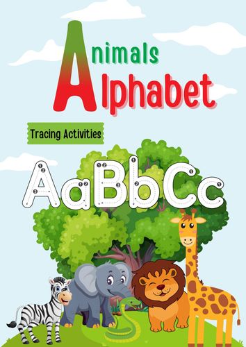 Animals Alphabet Uppercase Tracing Activities Workbook for Kids by ...