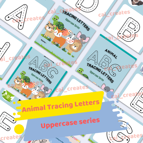 Animals Alphabet Uppercase Tracing Activities Workbook for Kids by ...