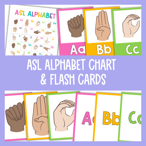 American Sign Language Color Chart ASL COLORS Signing For Kids.