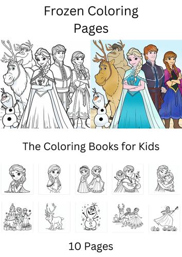 frozen coloring book pages free