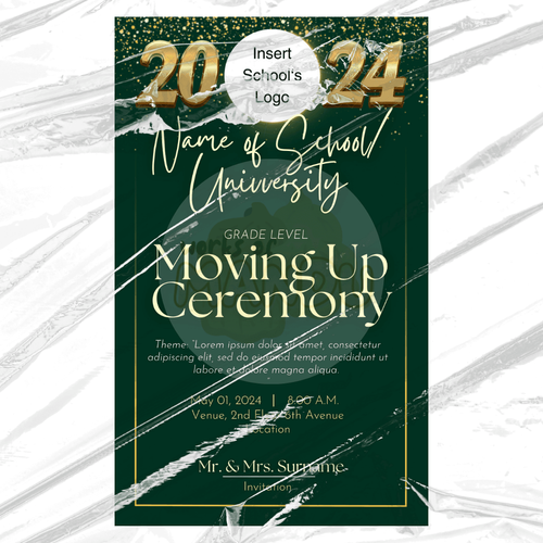 Sample Graduation Invitation Sponsor School Moving Up Graduation