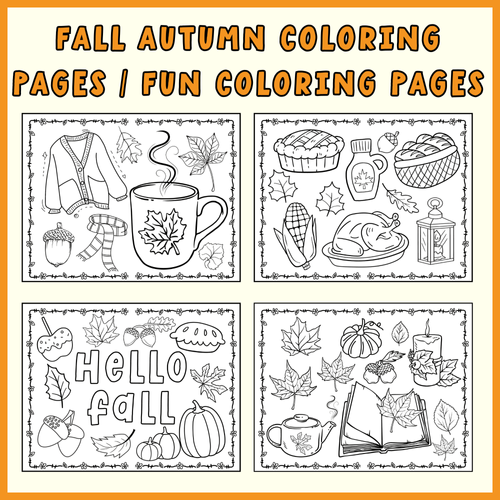 November Harvest Coloring Sheets