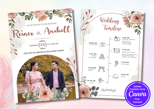 Old Rose Wedding Invitations Background