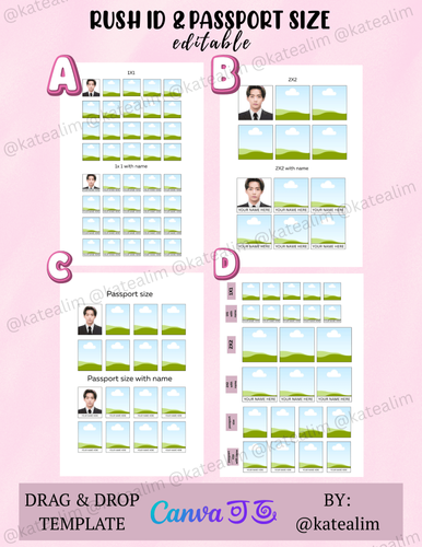 2x2, 1x1, Passport ID and Formal Attire Template by everythingonline ...