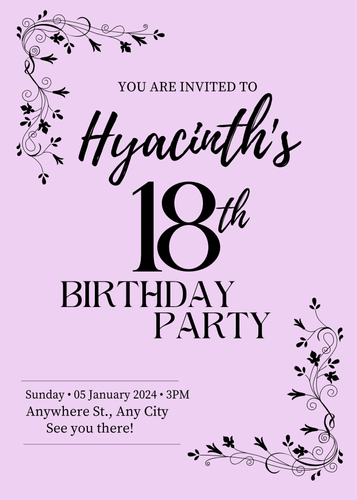 Example Of 18th Birthday Invitation - Infoupdate.org