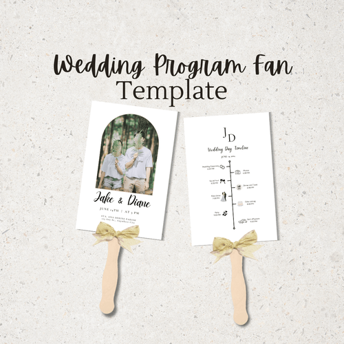 Printable Wedding Templates Fan Program