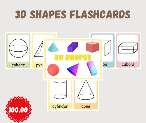 3d Shapes Flashcards Printable
