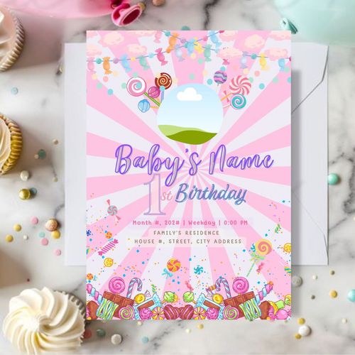 Homemade Candy Land Birthday Invites What A Colorful Candy Tickets