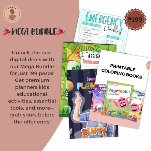 Worksheets and Coloring Book for Kids by jayceelinedigital - Raket.PH