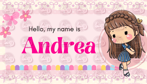 Printable Bluey School Name Tags. Bluey Girl Name Tags. Name Labels for ...