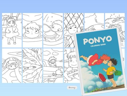 Ponyo Coloring Pages Ponyo Lisa Coloring Page Free Printable