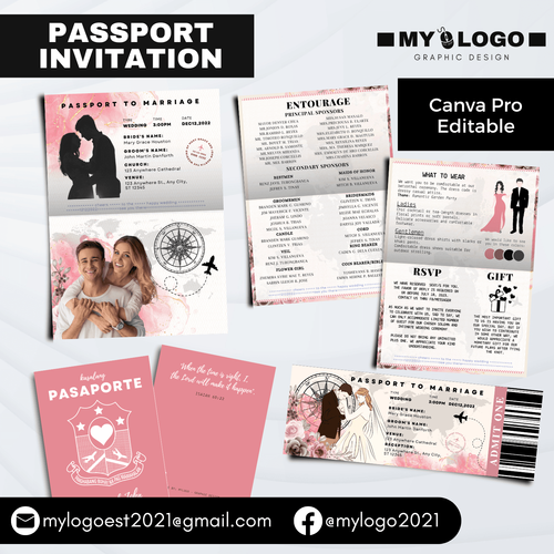 Passport Invitation Graphics