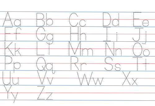 Tracing Lines Worksheets Alphabet
