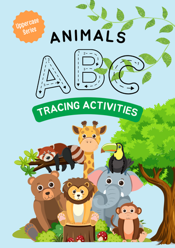 Animals Alphabet Uppercase Tracing Activities Workbook for Kids by ...