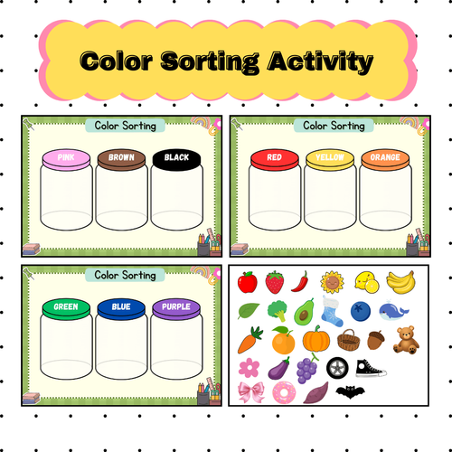 Sorting Colors Worksheets