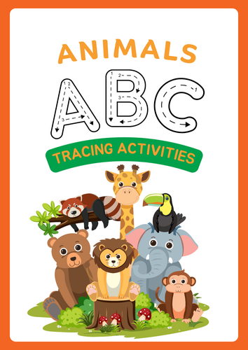 Animals Alphabet Uppercase Tracing Activities Workbook for Kids by ...