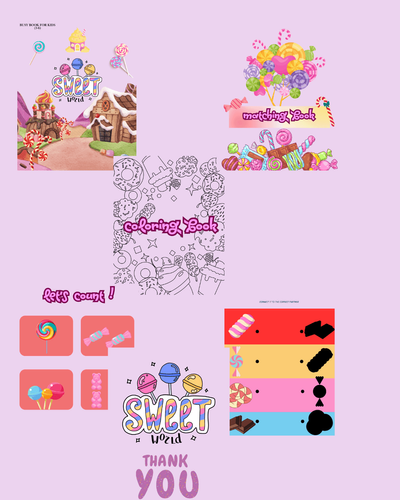 Candy World Coloring Pages