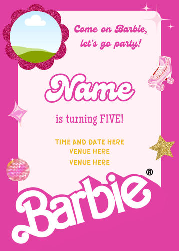 Barbie Invitations Free Printables