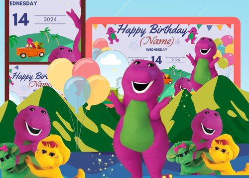 Barney Birthday Background