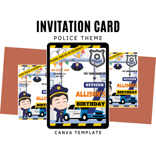 Police Invitation Card Template Police Officer Retirement Party