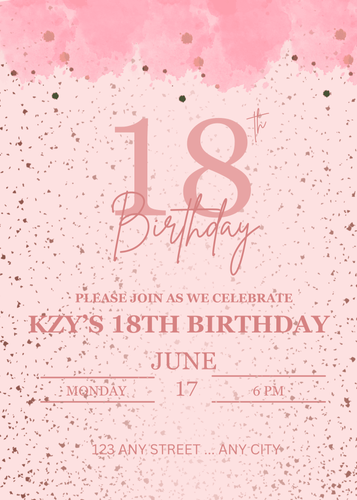 Debut Empty 18th Birthday Invitation Card Background Design ...