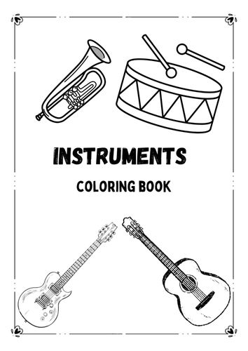 Instruments Coloring book by heather_raecreates - Raket.PH