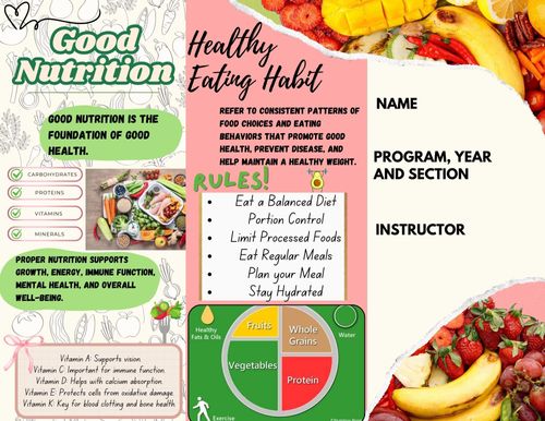 Healthy Eating Brochure Organic Food Brochure Template In InDesign,