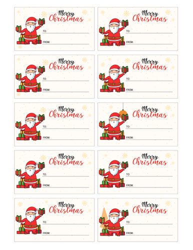 Small Christmas Gift Tags