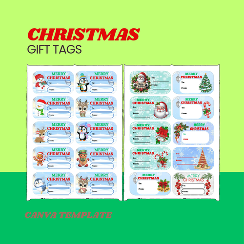 Editable Christmas Gift Tags