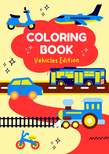 cute car coloring book