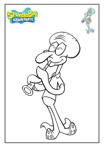 squidward coloring pages