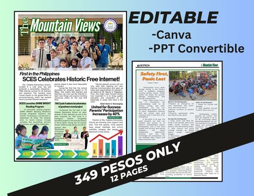 School Paper Layout A4 Size with 8-12 pages(Made with Canva) by ...