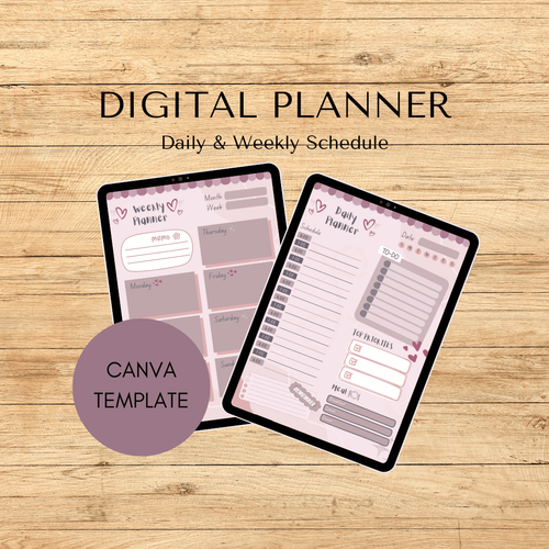 Digital planner editable Canva template by charlotte_wolfstein - Raket.PH