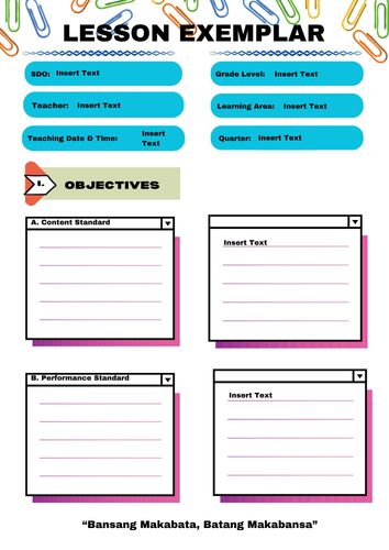 Deped Lesson Plan Exle - Infoupdate.org