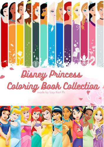 disney princess coloring book compilation