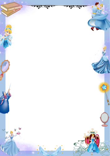 Disney Page Border Simple Blank Mermaid Page Border | Page Borders