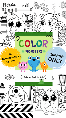 color monster coloring book