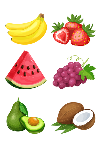 Fruit Clip Art Printable Flashcards Fruit Fruits Flashcards For Kids