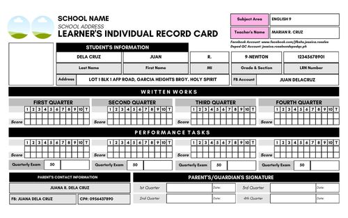 Student’s Assessment Record Template by janmallone_advincula - Raket.PH