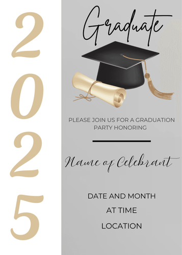 Small Graduation Invitation Card Small Insert Graduation Party
