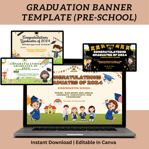 Pre K Graduation Templates Kindergarten Graduation Editable Printables
