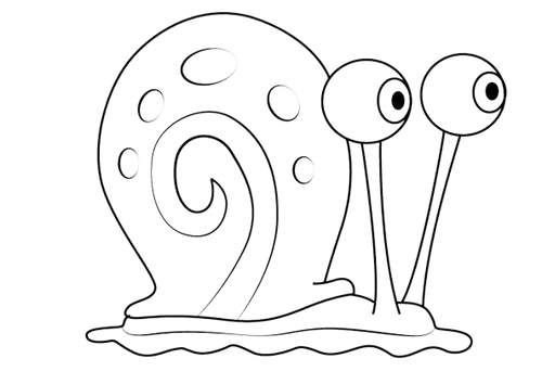 printable gary the snail coloring pages